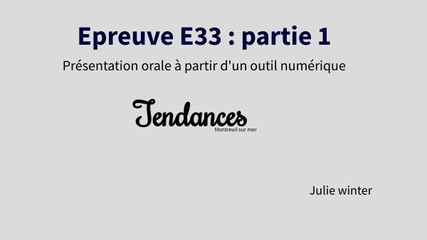 E33 julie winter | Genially