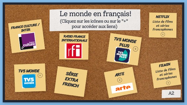 Le monde en français A2