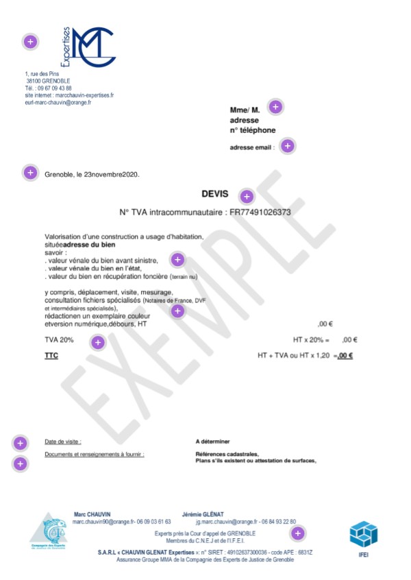 Les étapes d'un devis