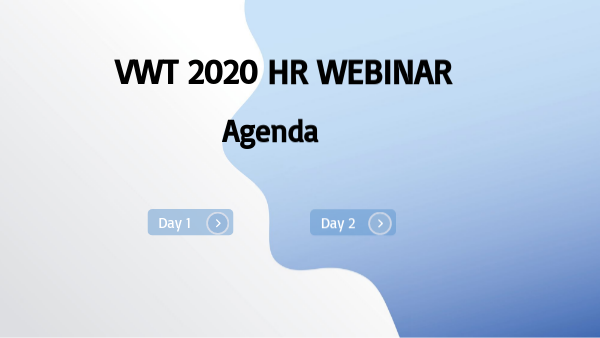 VWT HR Webinar Agenda | Genially