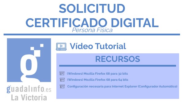 SOLICITUD CERTIFICADO DIGITAL PERSONA FÍSICA - Centro Guadalinfo La Victoria | Genially