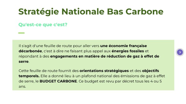 [FFD3].5.4 La Stratégie Nationale Bas Carbone