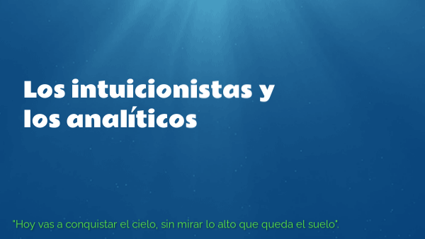 Clase#22 Problema Intuicionista y analiticos