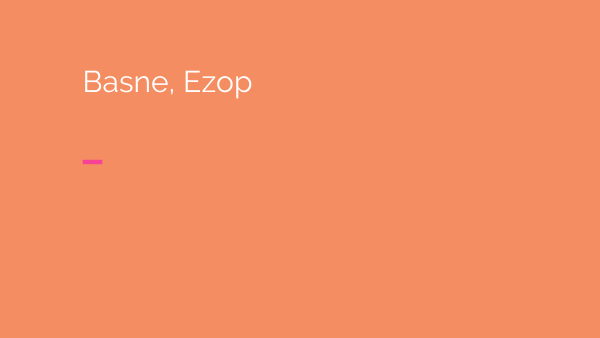 Basne, Ezop | Genially