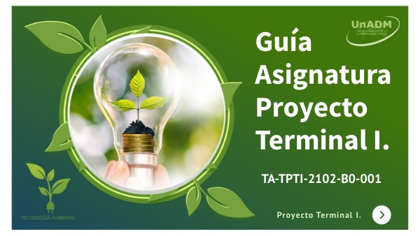 Presentación inicial Proyecto Terminal.