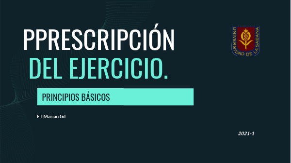 Prescripción del ejercicio | Genially
