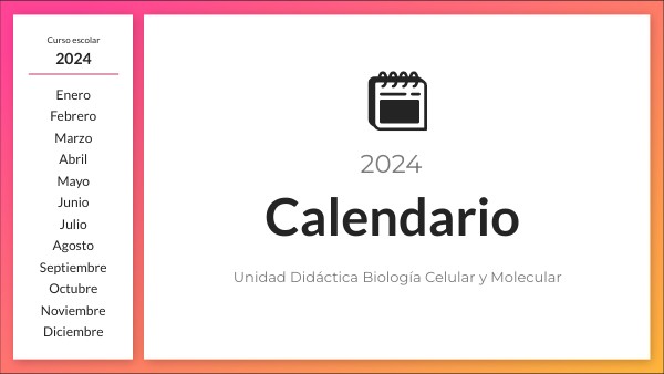 CALENDARIO UD Bio 2024 | Genially