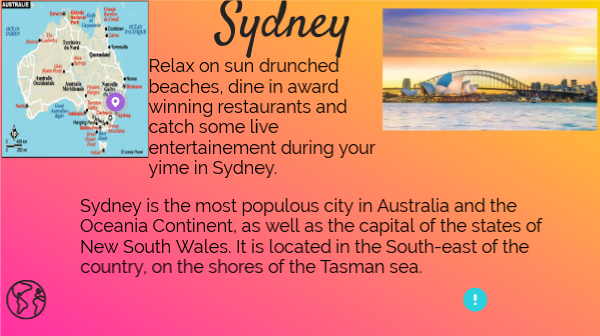 Affiche Sydney Anglais