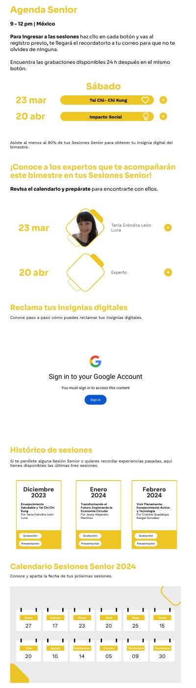 Prueba Agenda Senior | Genially