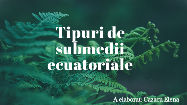 Tipuri de submedii ecuatoriale | Genially