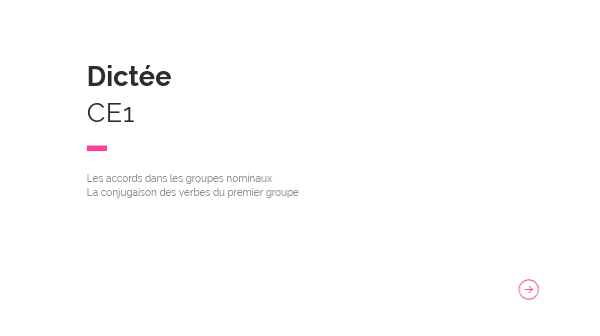 Dictée 1 | Genially