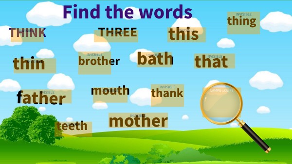 TH-VOICED find the words | Genially