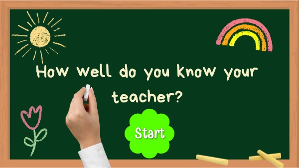 Easy How well do you know your teacher | Genially