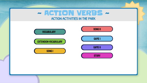 ACTION VERBS IN THE PARK | Genially