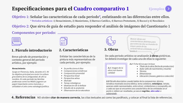 especificaciones cuadro comparativo 1 | Genially