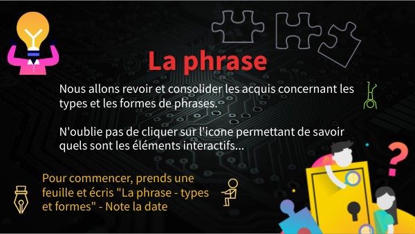 La phrase - Types et formes | Genially