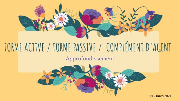 Formes active - passive-5e4