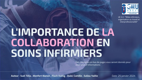 La collaboration en soins infirmiers | Genially