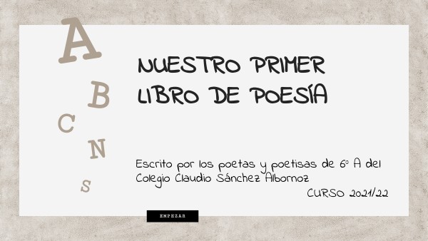 primer libro de poesía | Genially