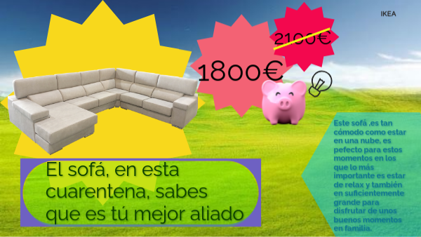 Anuncio del sofá ideal