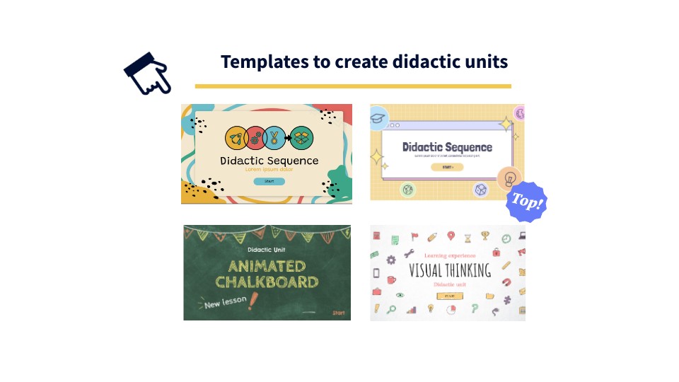Templates to create didactic units
