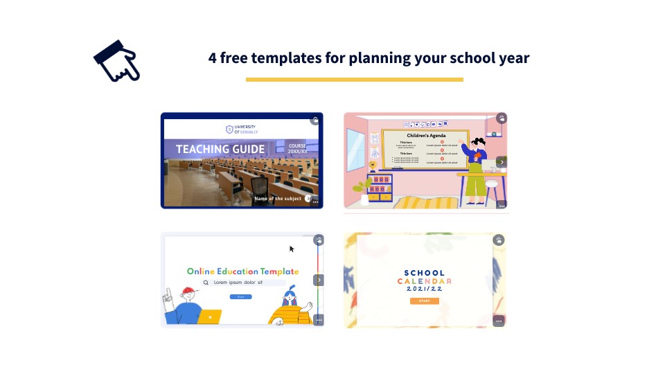 4 free templates for planning your school year. | Genially