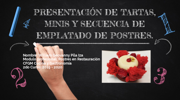 PRESENTACIÓN DE TARTAS, MINIS Y SECUENCIA DE EMPLATADO DE POSTRES. | Genially