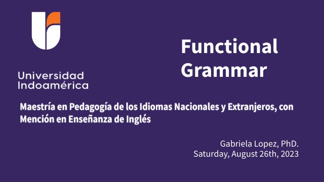 Functional Grammar | Genially
