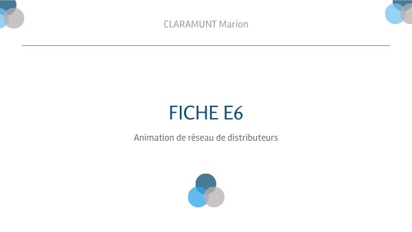 ORAL E6 DISTRIBUTEUR