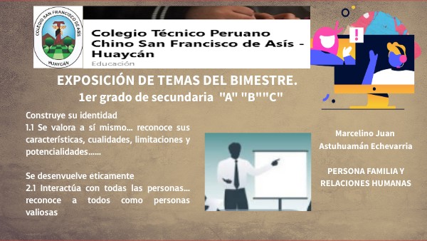 15ava semana PFRRHH 1ro Secundaria EXPOSICIÓN 2021 | Genially