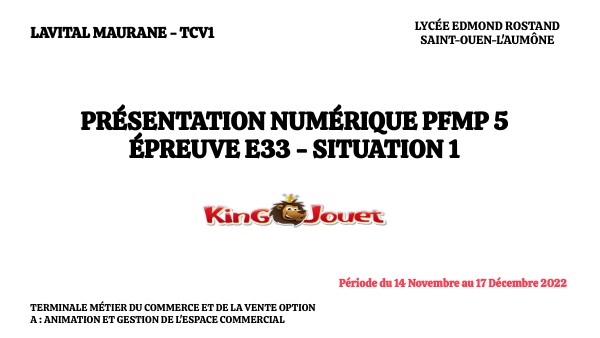 ÉPREUVE E33 SITUATION 1