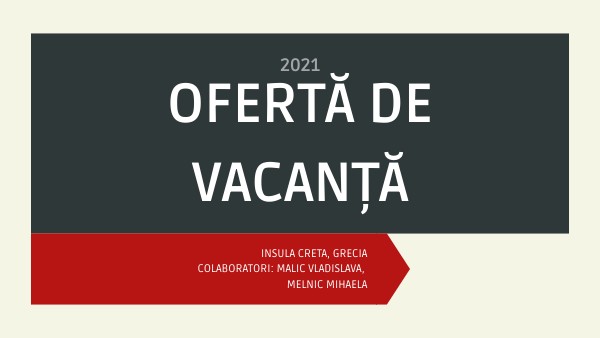 oferta de vacanta | Genially