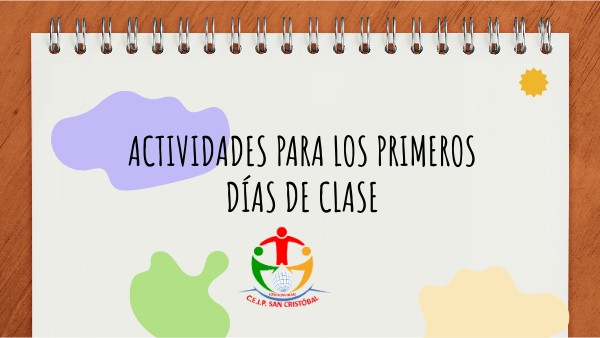 Actividades inicio curso | Genially