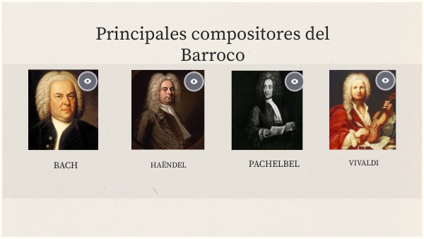 Principales compositores del Barroco