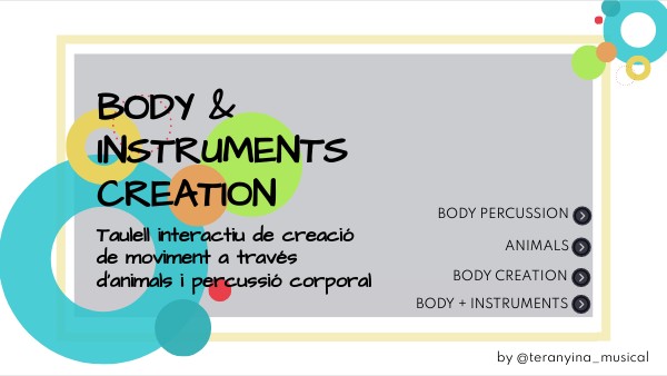 BODY PERCUSSION & BODY CREATION board | Genially