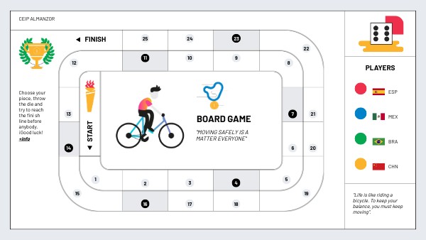 Board game: moving safely | Genially