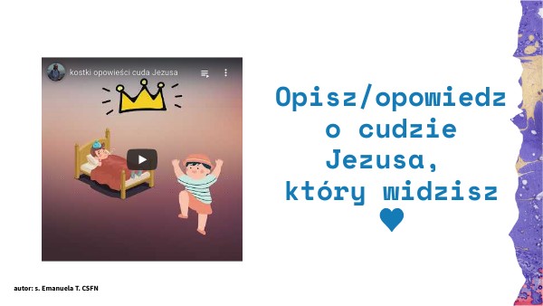 Cuda Jezusa - kostki opowiesci