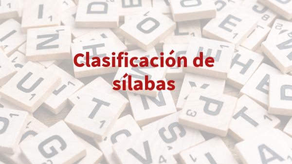 Clasificación de sílabas