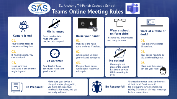 SAS Teams Meeting Rules | Genially