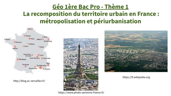 1ère BP - Géo1 Métropolisation et périurbanisation | Genially