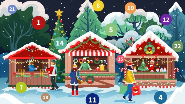 Calendrier de l'avent interactif