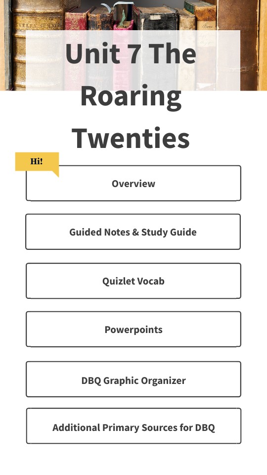 Old Unit 7 The Roaring Twenties