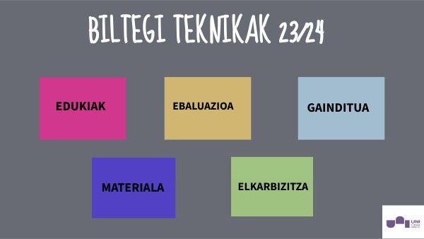 BILTEGI TEKNIKAK | Genially