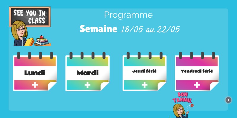 Programme de Mme Charlotte | Genially