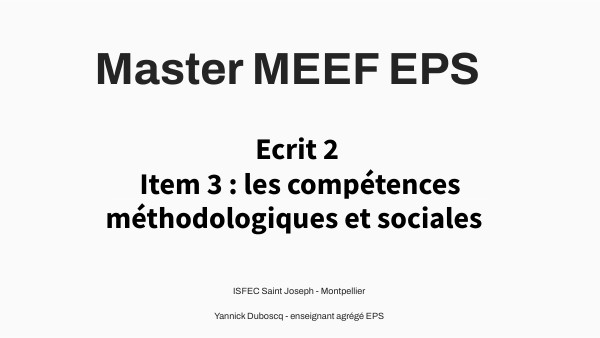CM Compétences MS Master MEEF EPS