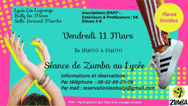 affiche zumba fluo