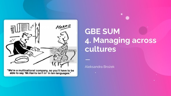 GBE N2 SUM 4 MANAGING ACROSS CULTURE | Genially