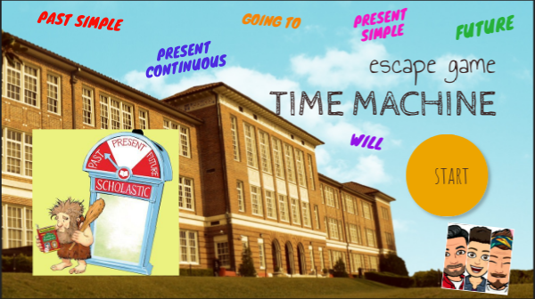 Escape room English verbs "Time Machine" | Genially