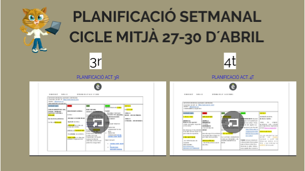 SETMANA 27-30 D´ABRIL CICLE MITJÀ | Genially