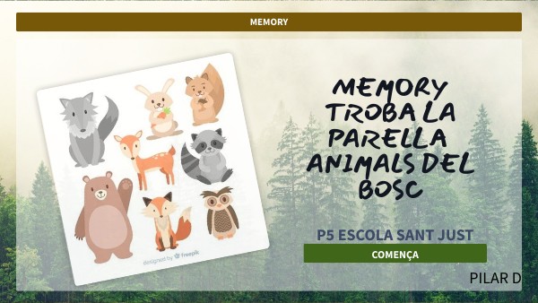 P5 TROBA LA PARELLA ANIMALS DEL BOSC | Genially